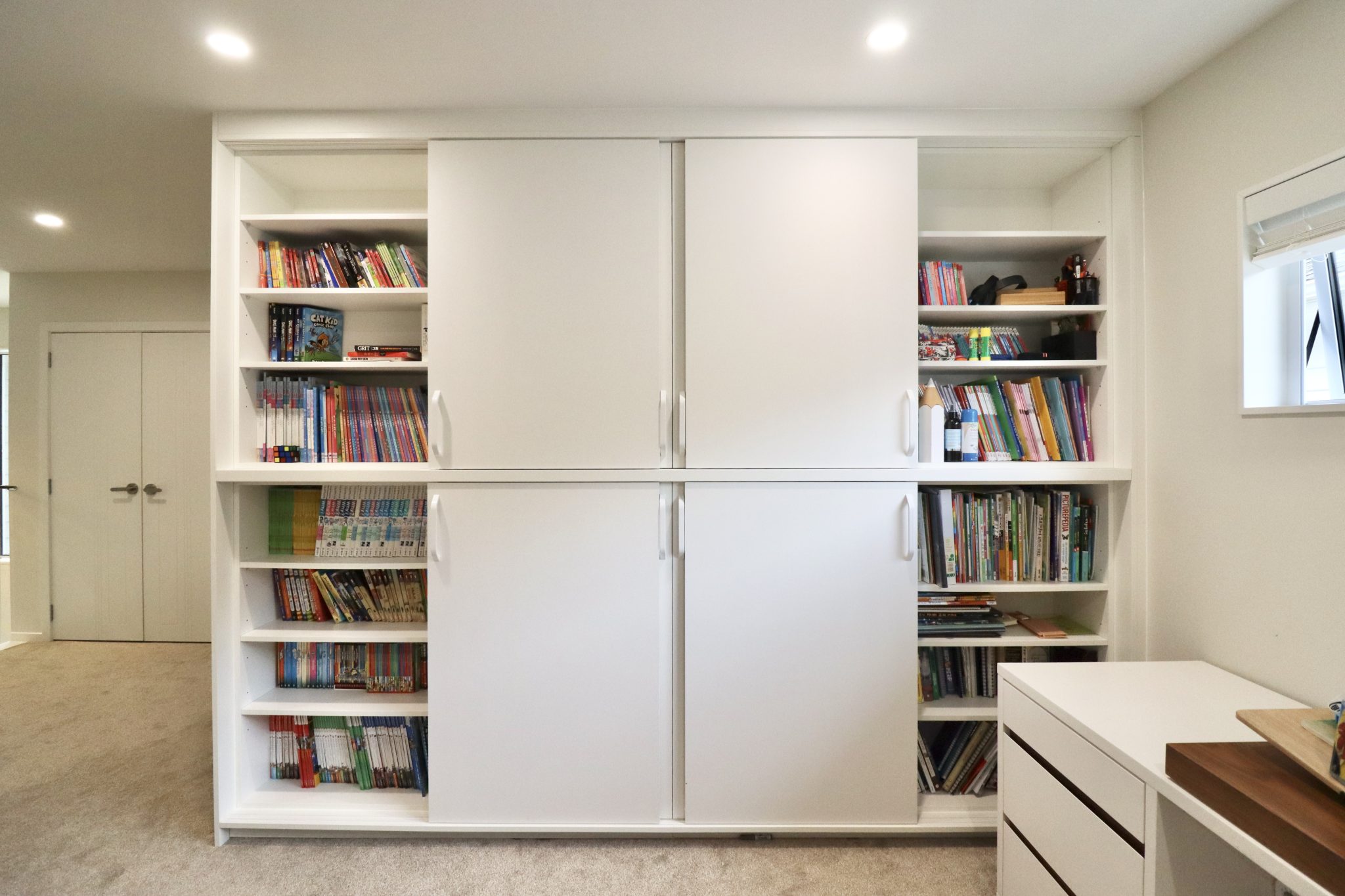 Classic Sliding Door Bookcase - Mosman Interiors